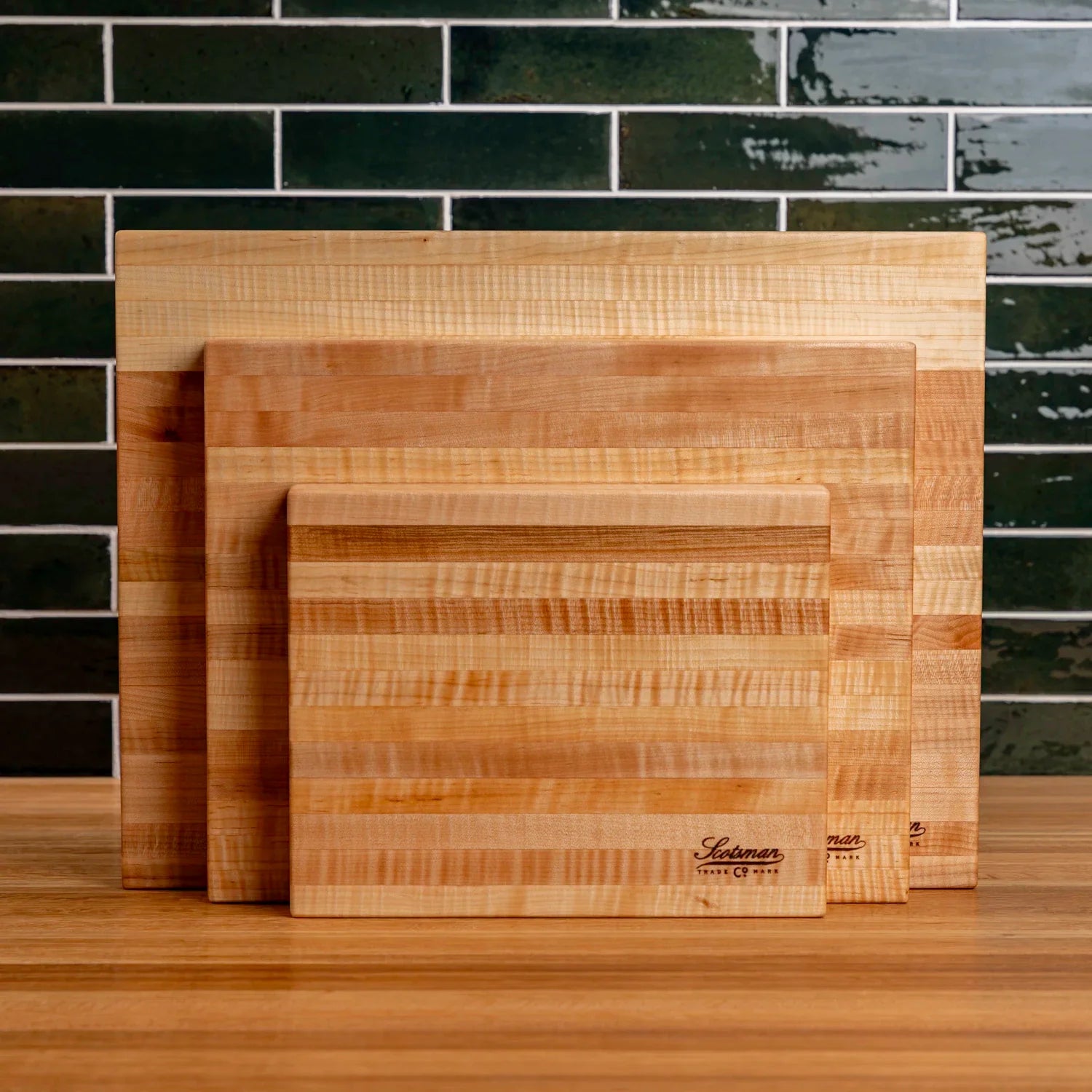 Curly Maple Eased Edge Butcher Block – Scotsman USA
